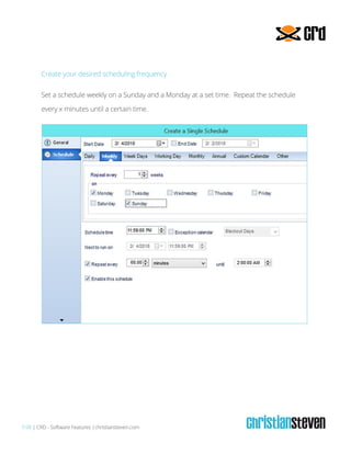 Software Features: CRD Crystal Reports Scheduler | PDF