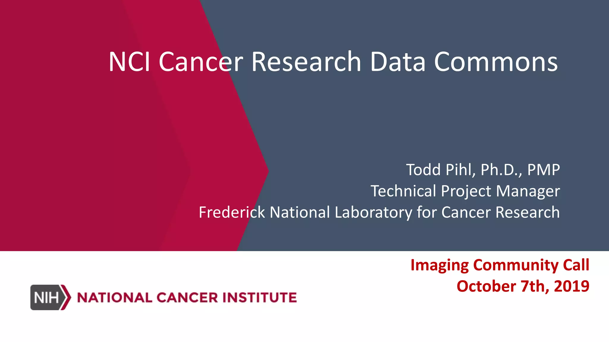 NCI Cancer Research Data Commons - Overview | PPTX | Cloud Computing ...