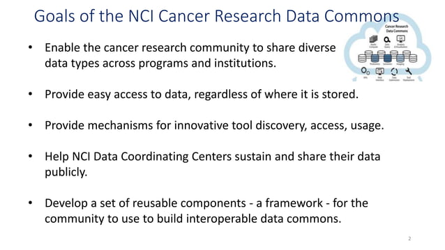 NCI Cancer Research Data Commons - Overview | PPTX | Cloud Computing ...