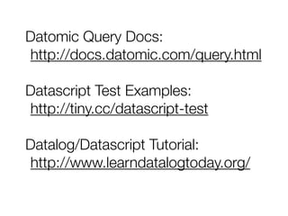 Getting Started With Datascript and Reagent | PPT