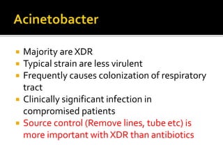 Managing MDR/XDR Gram Negative infections in ICU | PPTX