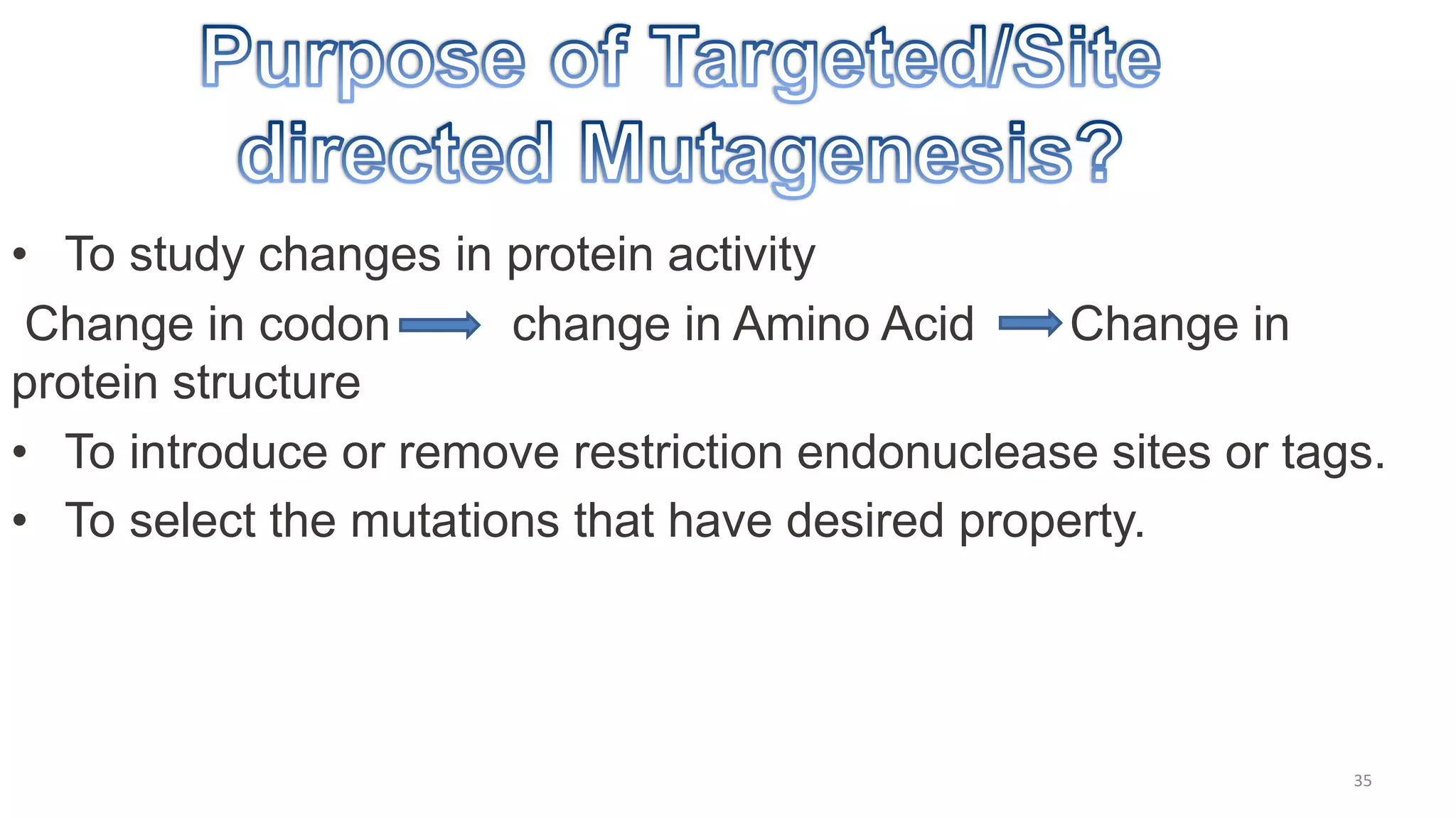 TARGETED MUTAGENESIS | PPTX