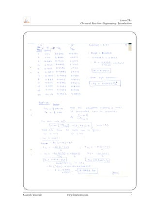 Interpretation from Batch Reactor Data: Problem Solving | PDF