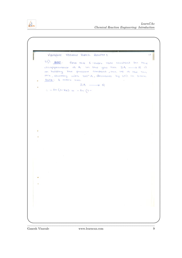 CRE Problems: Interpretation of Batch Reactor Data | PDF