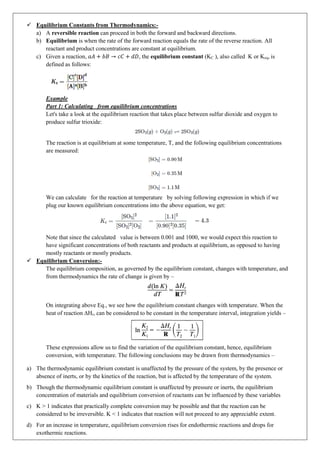 TEMPERATURE AND PRESSURE EFFECTS ON CHEMIOCAL RESCTION | PDF
