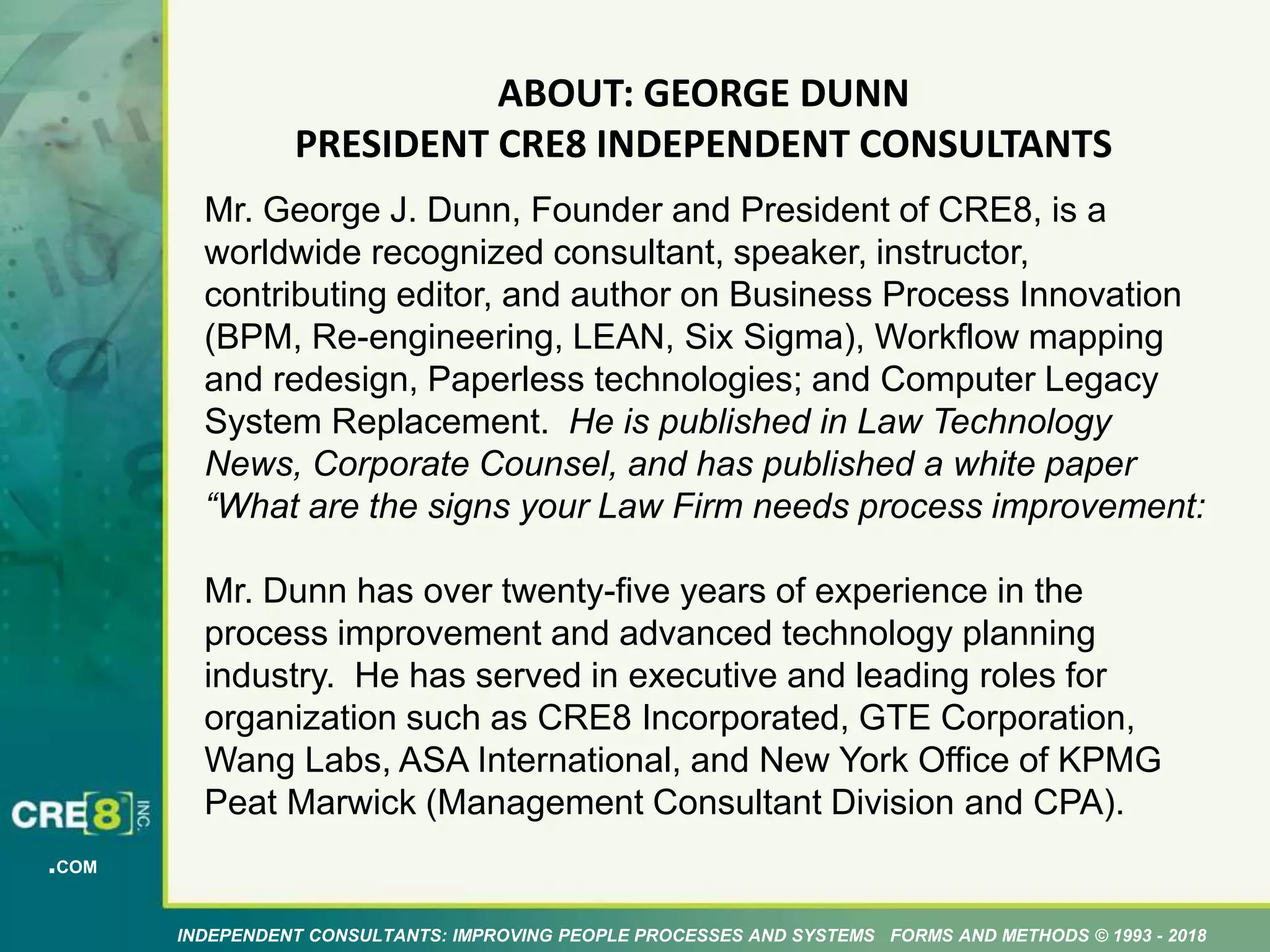 Law Firm Process Improvement Workshop. 20 ideas in 20 minutes. | PPTX