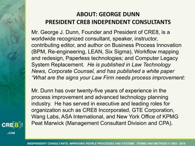 Law Firm Process Improvement Workshop. 20 ideas in 20 minutes. | PPTX