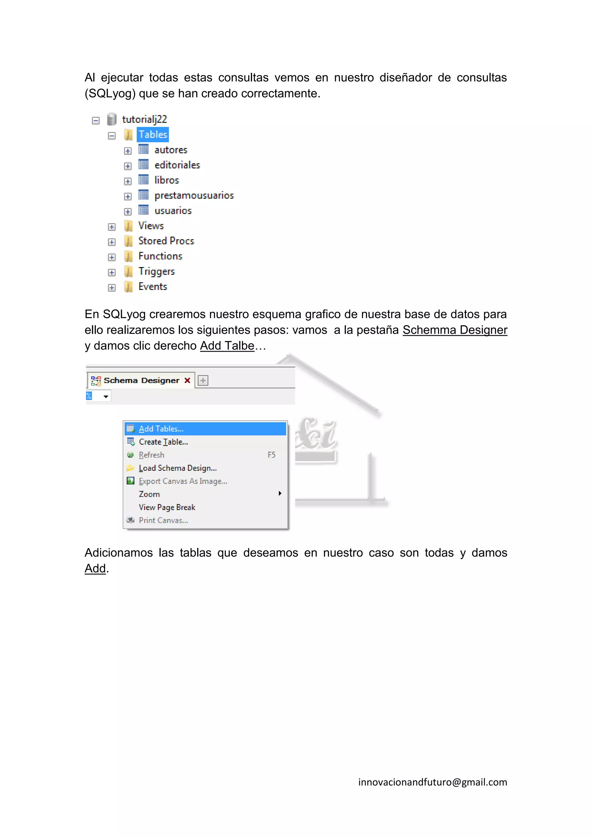 Creación de tablas y relaciones en MySQL y SQL yog | PDF | Databases | Computer Software and ...