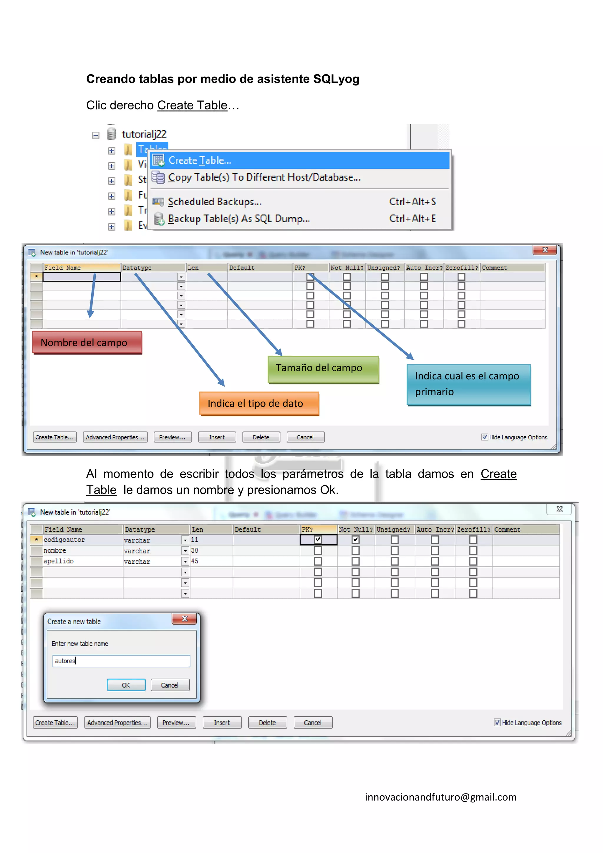 Creación de tablas y relaciones en MySQL y SQL yog | PDF | Databases ...