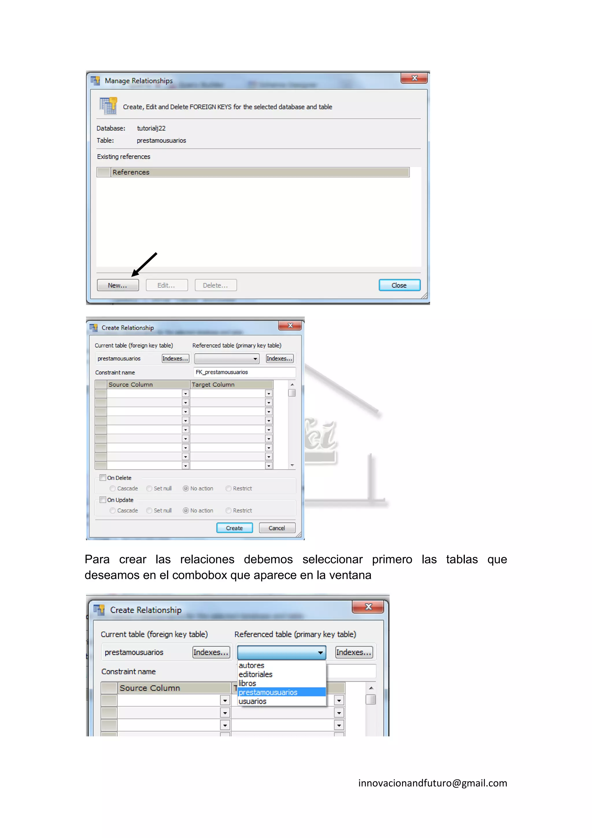 Creación de tablas y relaciones en MySQL y SQL yog | PDF | Databases ...