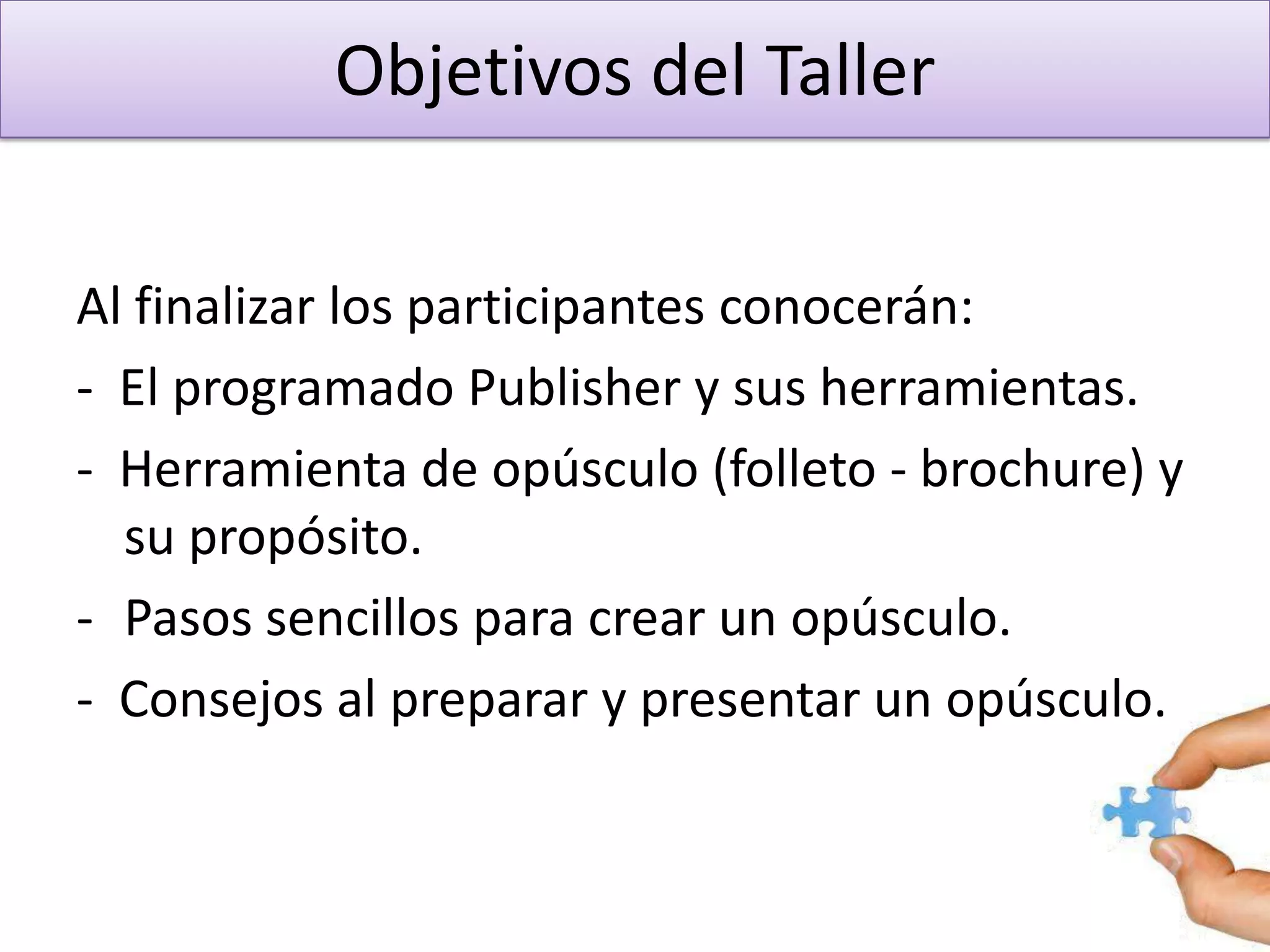 Creación de un opúsculo (brochure) | PPTX