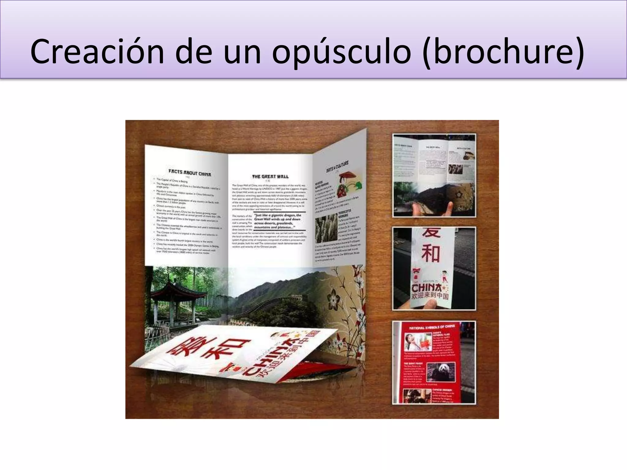 Creación de un opúsculo (brochure) | PPTX