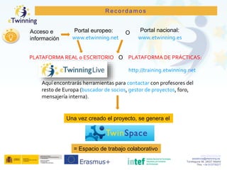 Creación y diseño de un proyecto eTwinning | PPTX