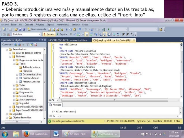 Creación indices y constraints en bases de datos de sql server
