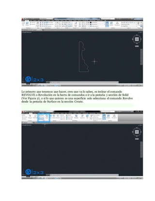Creación sólidos y superficies enautocad | DOCX