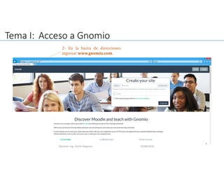 Creacion de espacio Moodle en Gnomio | PDF