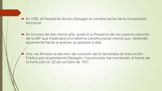 Creacion de la sep | PPTX