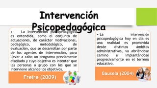 CREACION DE PROGRAMAS DE INTERVENCION PSICOEDUCATIVA, MODELOS DE ...