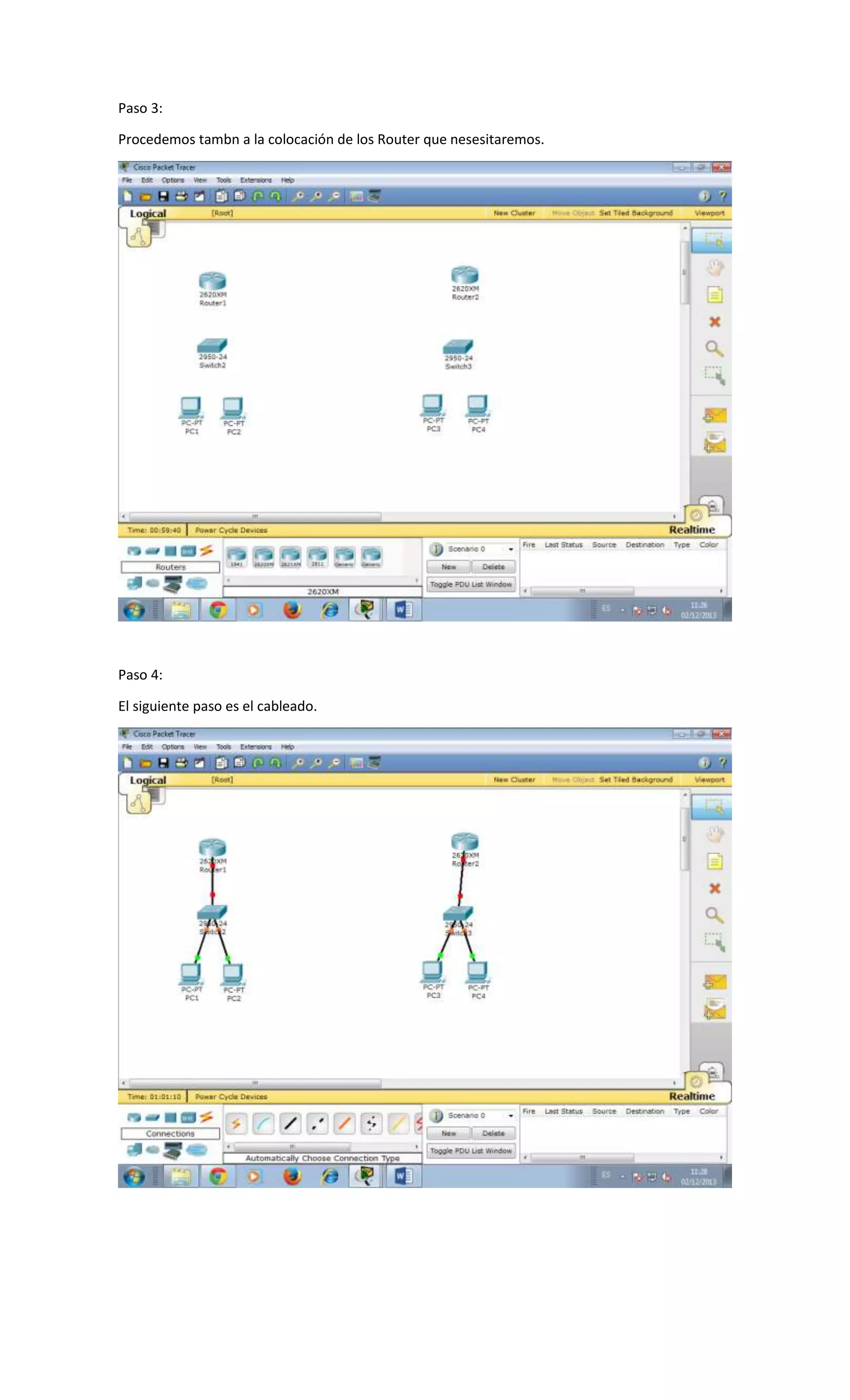 Creacion de una red wan en cisco packet tracer | DOCX