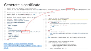 Mutating Admission Webhook creation | PPTX