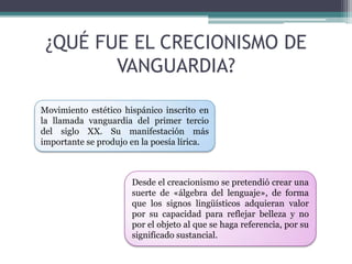 Creacionismo de vanguardia | PPTX
