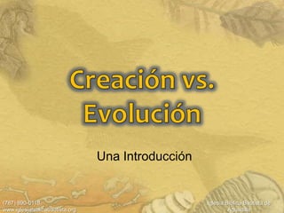 Creacion vs evolucion_introduccion | PPT