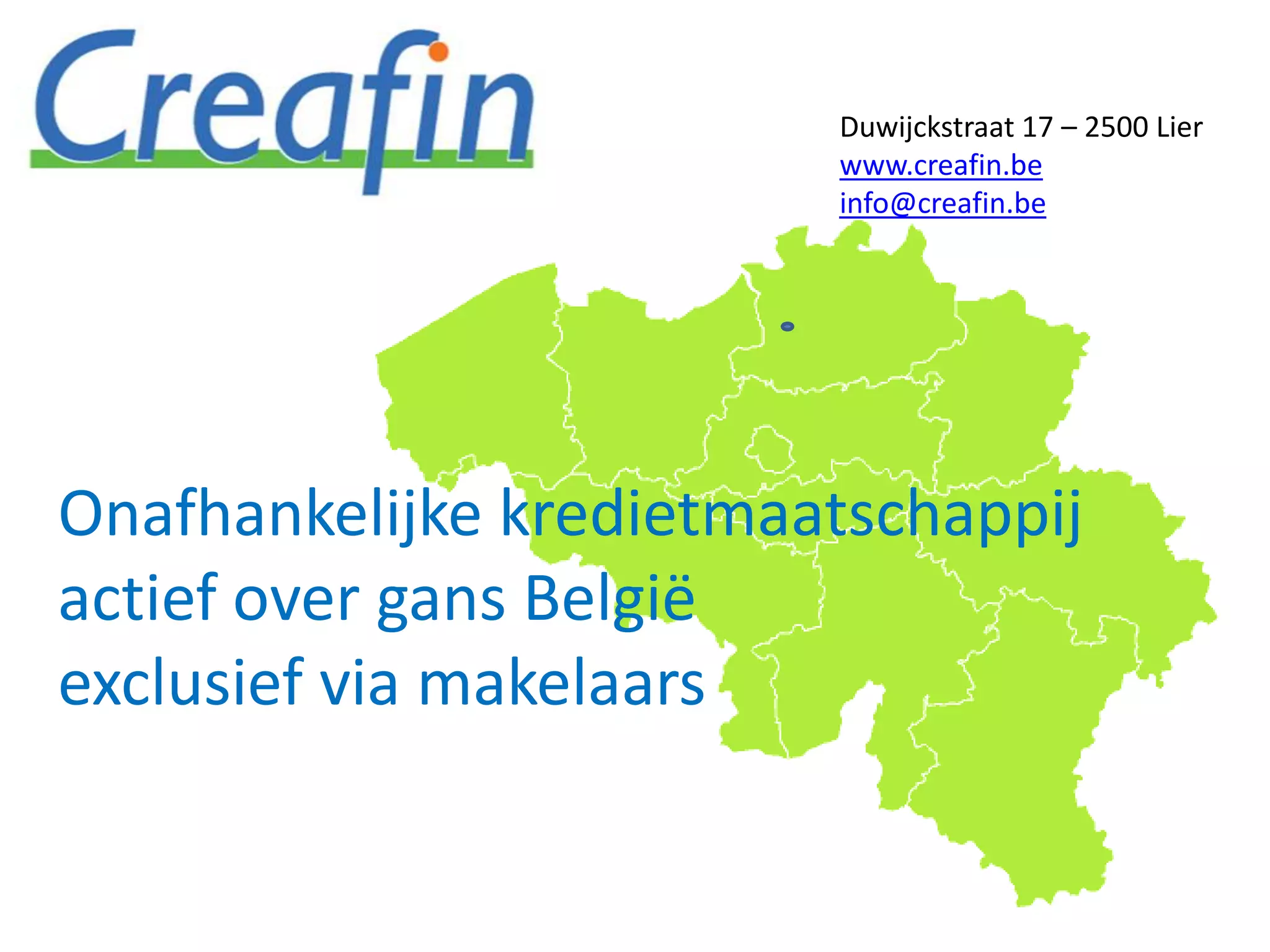 Creafin Corporate presentation | PPTX