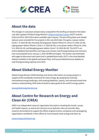 CREA GEM China Coal Power Briefing | PDF | Power and Energy Industry ...