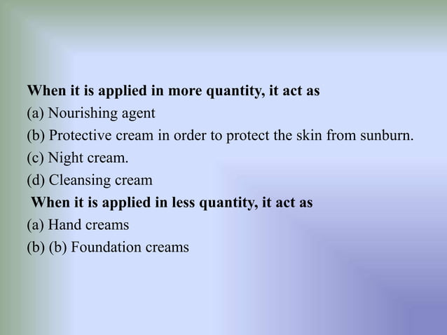 CREAMS FORMULATION AND EVALUATION