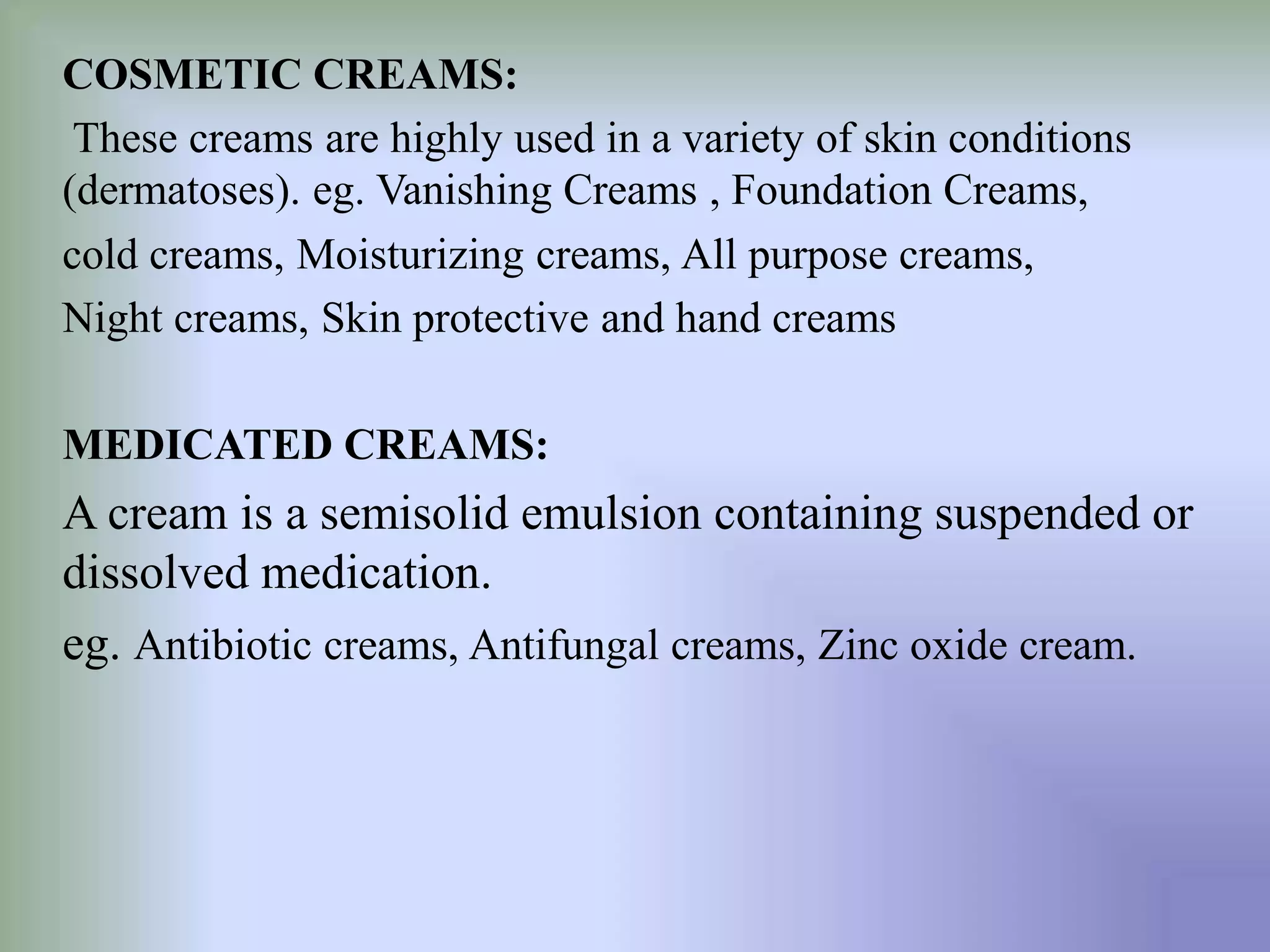 CREAM FORMULATION AND EVALUATION | PPTX
