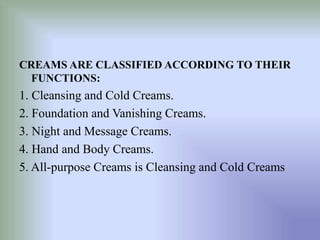CREAM FORMULATION AND EVALUATION | PPTX