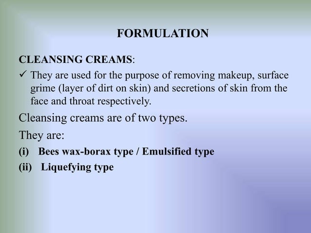 CREAM FORMULATION AND EVALUATION | PPTX