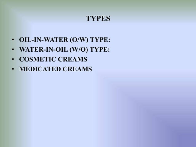 CREAM FORMULATION AND EVALUATION | PPTX