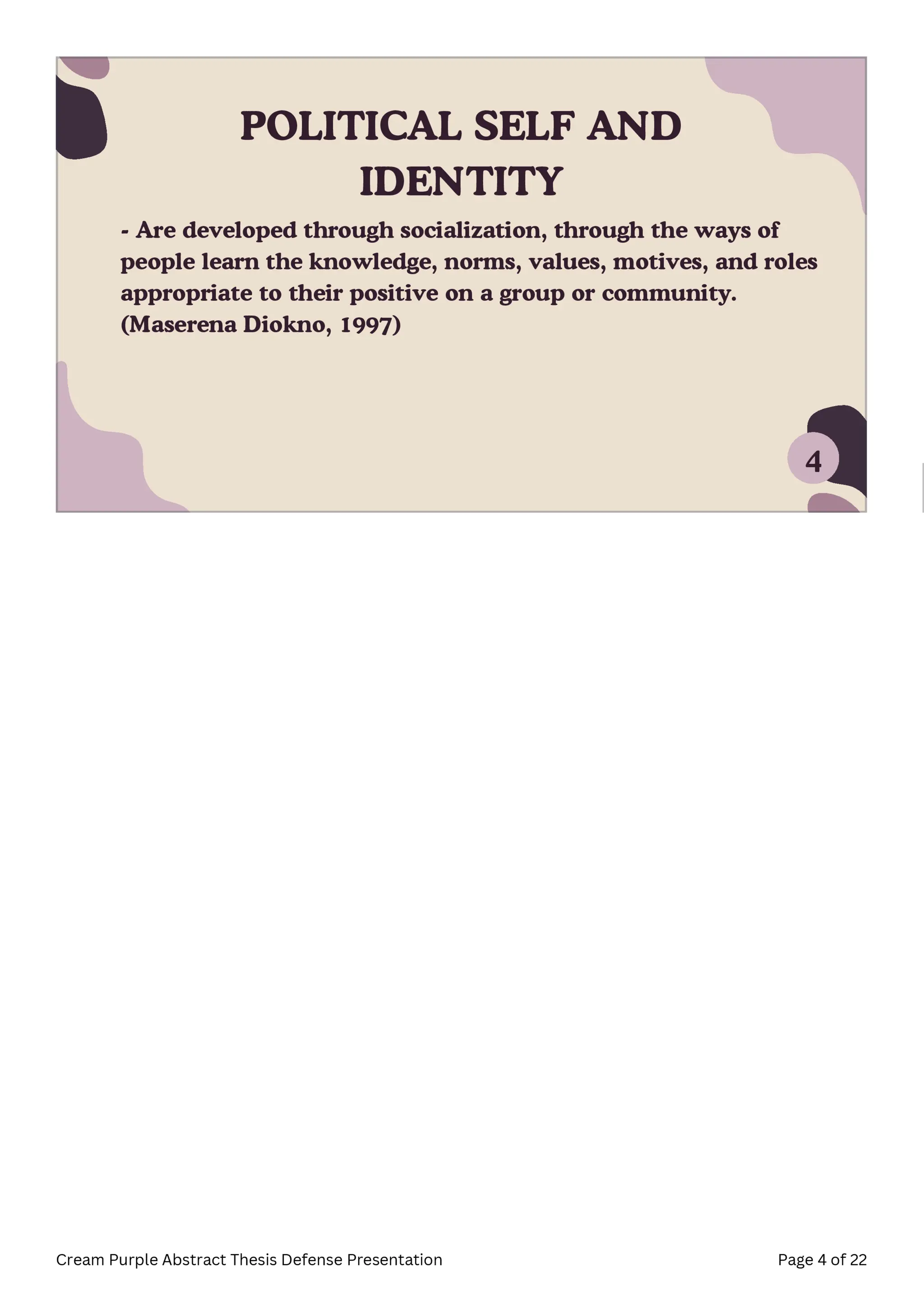 lesson 4: the political self of being a Filipino. ppt | PDF
