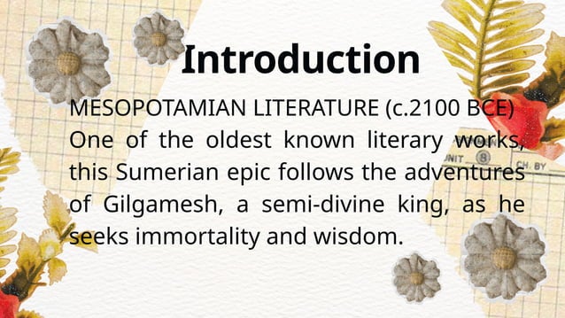 The Epic of Gilgamesh Mesopotamian Literature.pptx