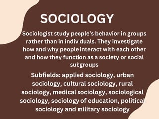 Social Science in Real World -Professions in Social Science | PPTX