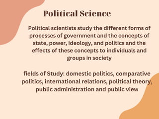 Social Science in Real World -Professions in Social Science | PPTX