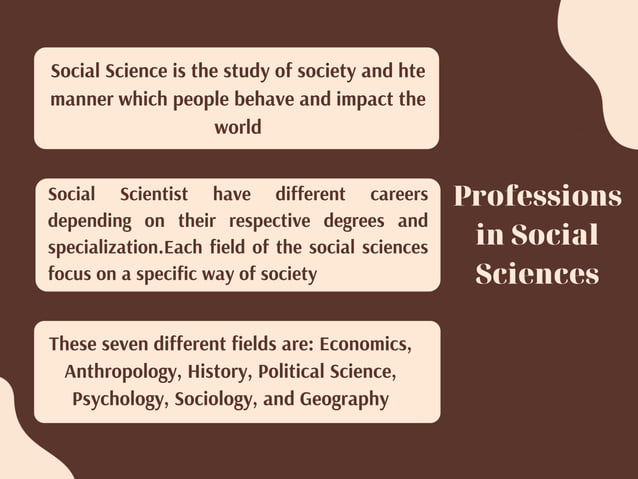 Social Science in Real World -Professions in Social Science | PPTX