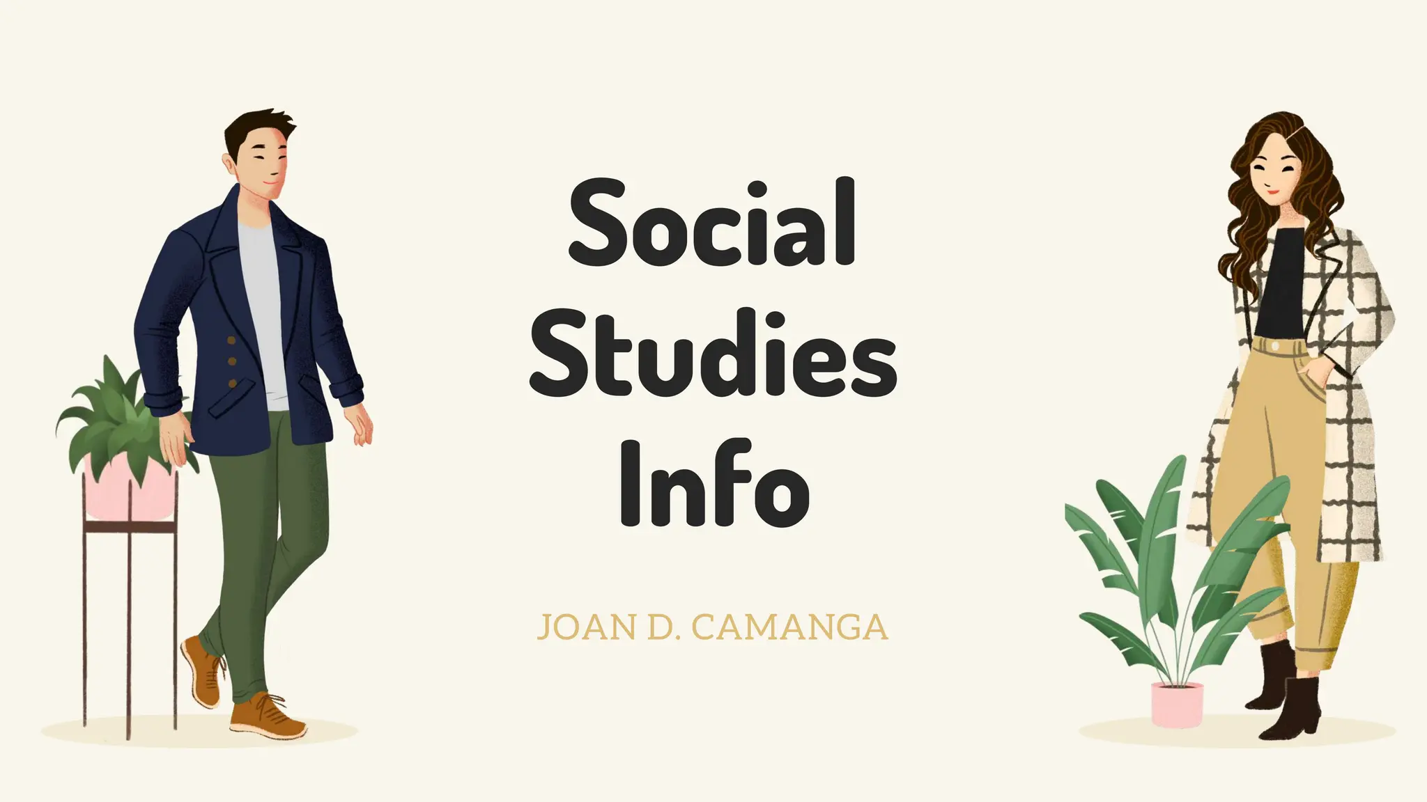 Cream and Brown Illustration Social Science Class Education ...