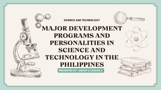 Major Development Project and Personalities in Science and Technology ...