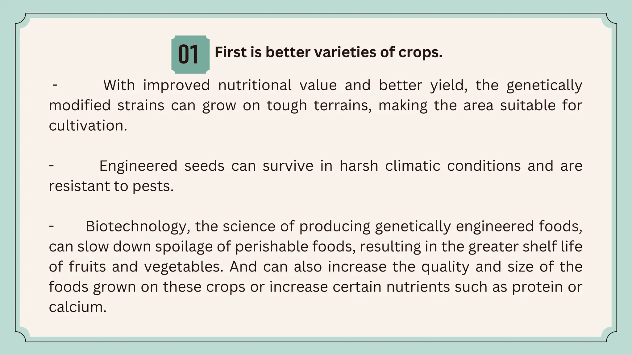Risk and Benefits of GMO in Human | PPTX