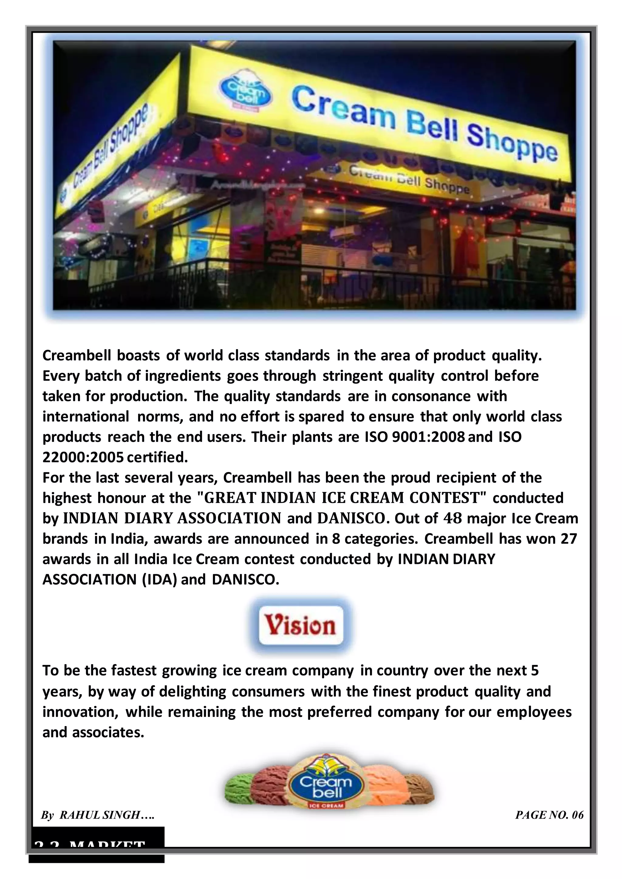 CREAM BELL PROJECT BY RAHUL SINGH | DOCX