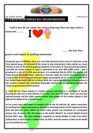 CREAM BELL PROJECT BY RAHUL SINGH | DOCX
