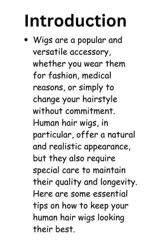 Complete Human Hair Wig Care Handbook | PDF