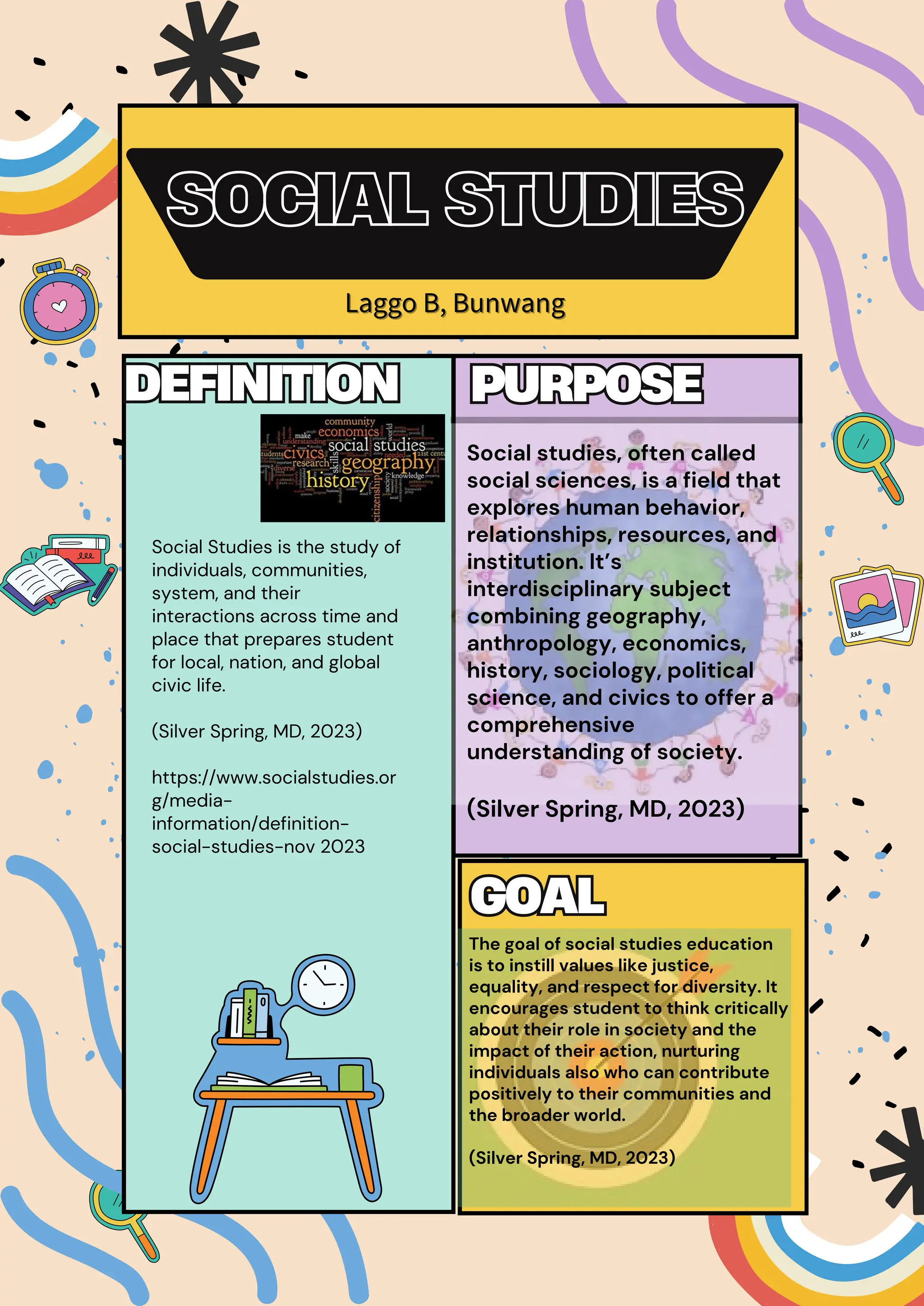 Social Studies Definition, Purpose and goal | PDF