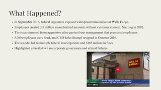2016 Wells Fargo banking fruad scandal what hppend | PDF