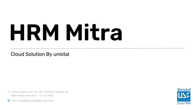 HRM Mitra | PPT