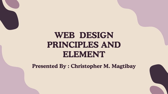 Web Design Principle and elements in ICTPT | PDF