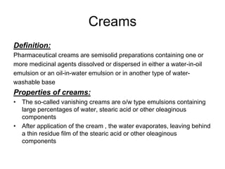 (Creams and gels) | PPT