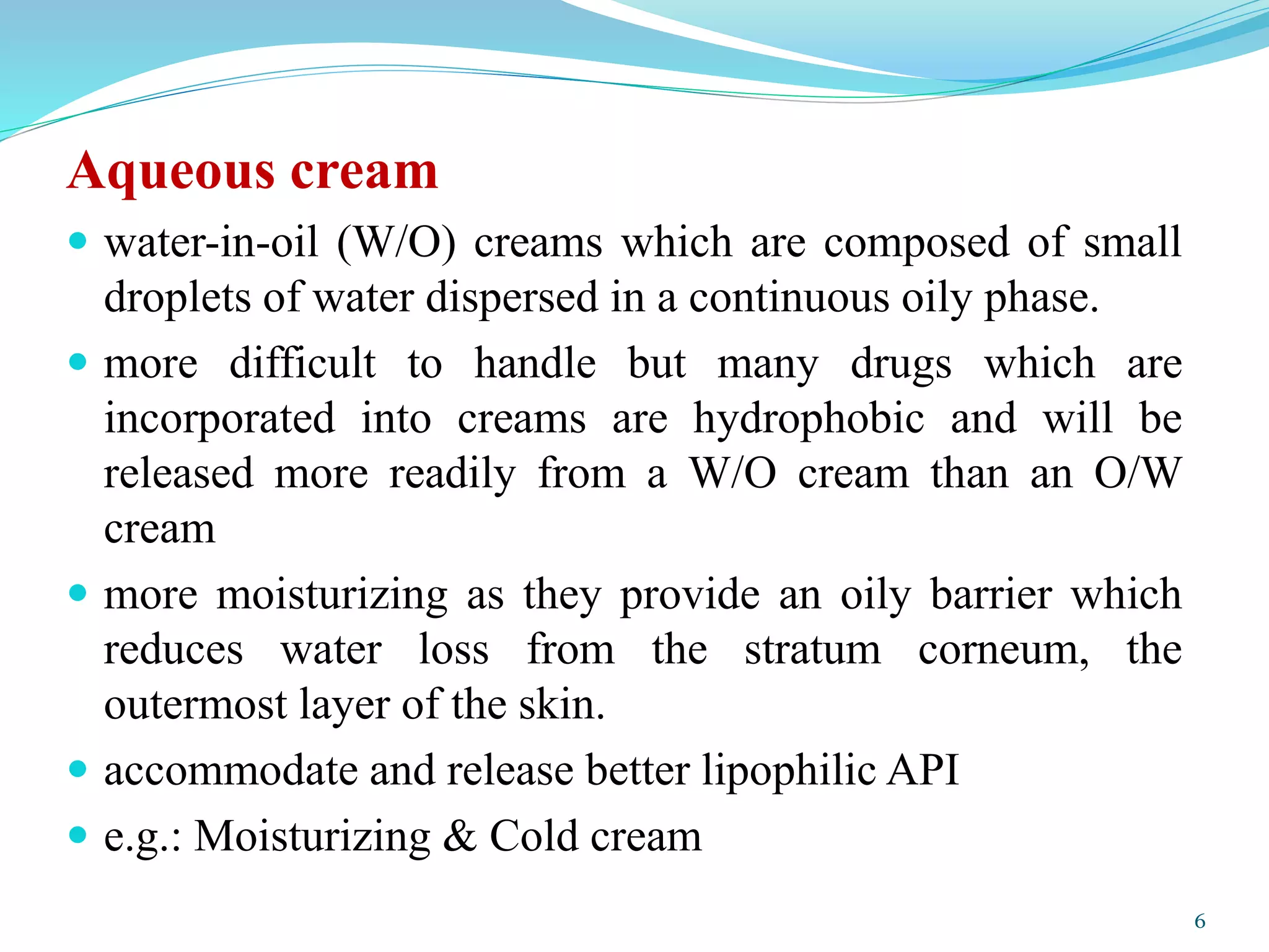 Creams & its evaluation ppt | PPTX